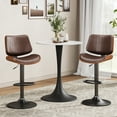 Aufeile Swivel Bar Stool with Bentwood Back, Adjustable Mid-Century ...