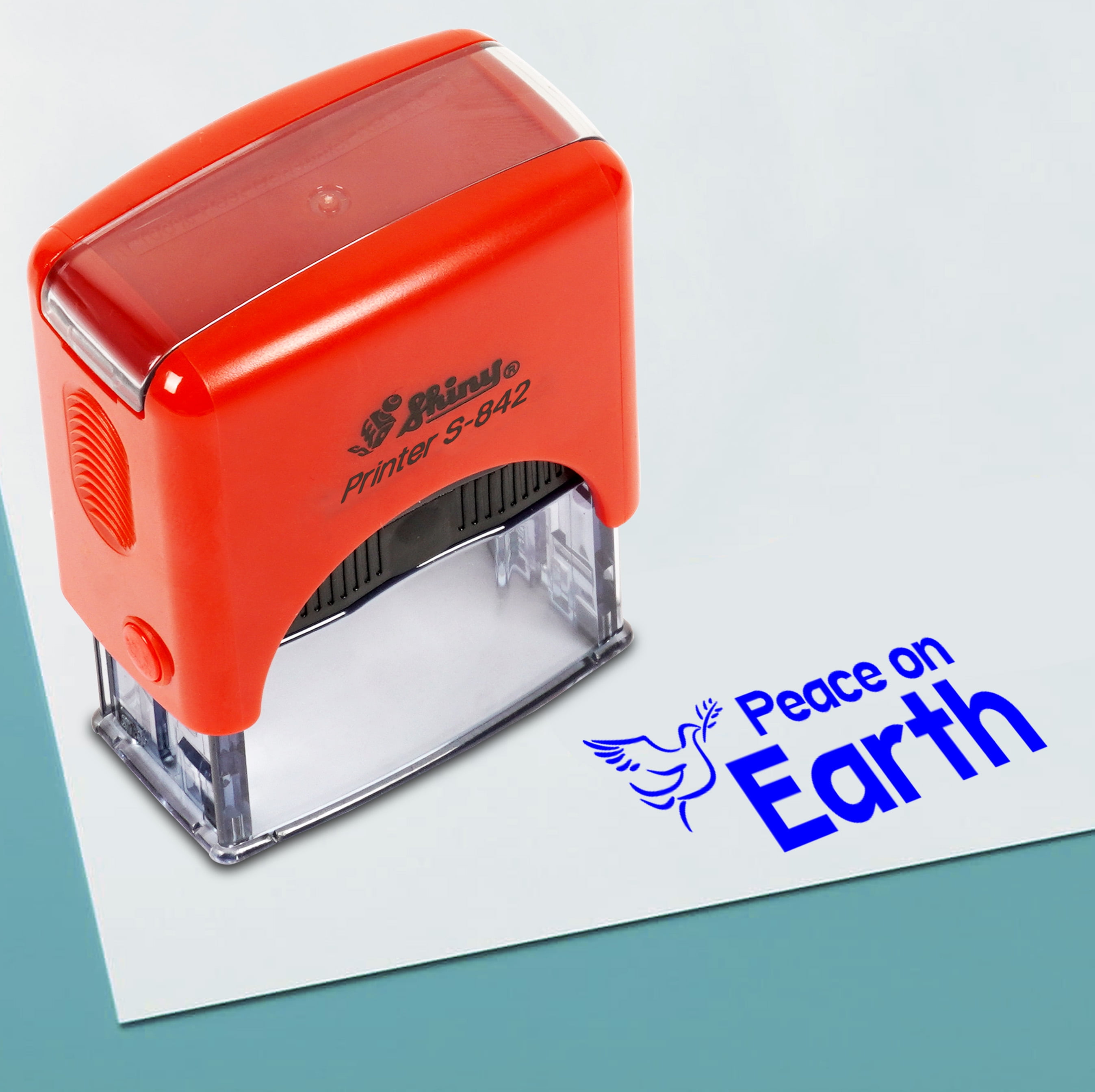 Printtoo Peace On Earth Self Inking Rubber Stamp Pre,Inked Office Stamp ...