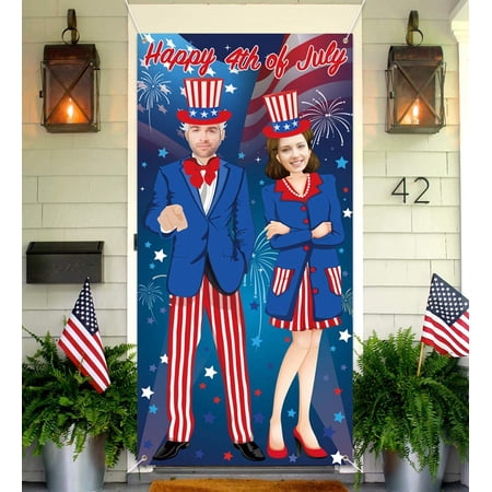 Uncle Sam Photo Door Banner – Fourth/4th of July Patriotic Backdrop ...