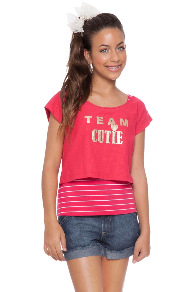 Tween Girl Graphic Crop Top Shirt and Tank Top Kids Pulla Bulla 10-16 ...