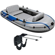 AQUOS Heavy-Duty 12.5 ft Aluminum Inflatable Fishing Pontoon Boat for ...