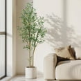 Artificial Olive Tree 7 Feet with White Pot 1882 Leaves 96 Fruits ...