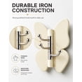 4 Pack Rotating Butterfly Adhesive Hooks, No-Drill 3-Prong 270° Swivel ...