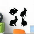 Rabbit Collection Vector Wall Mural by Wallmonkeys Peel and Stick ...