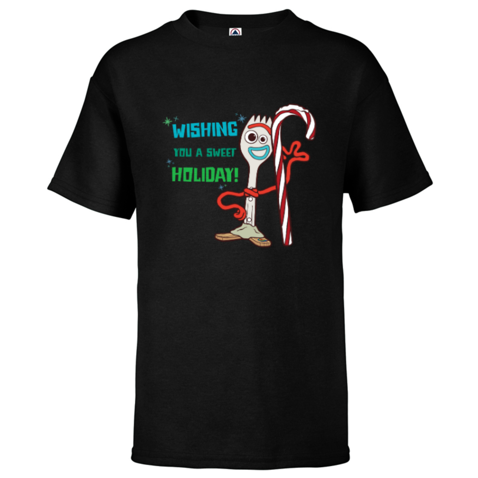 Disney PIXAR Toy Story Forky Wishing You A Sweet Holiday - Short Sleeve T-Shirt for Kids ...