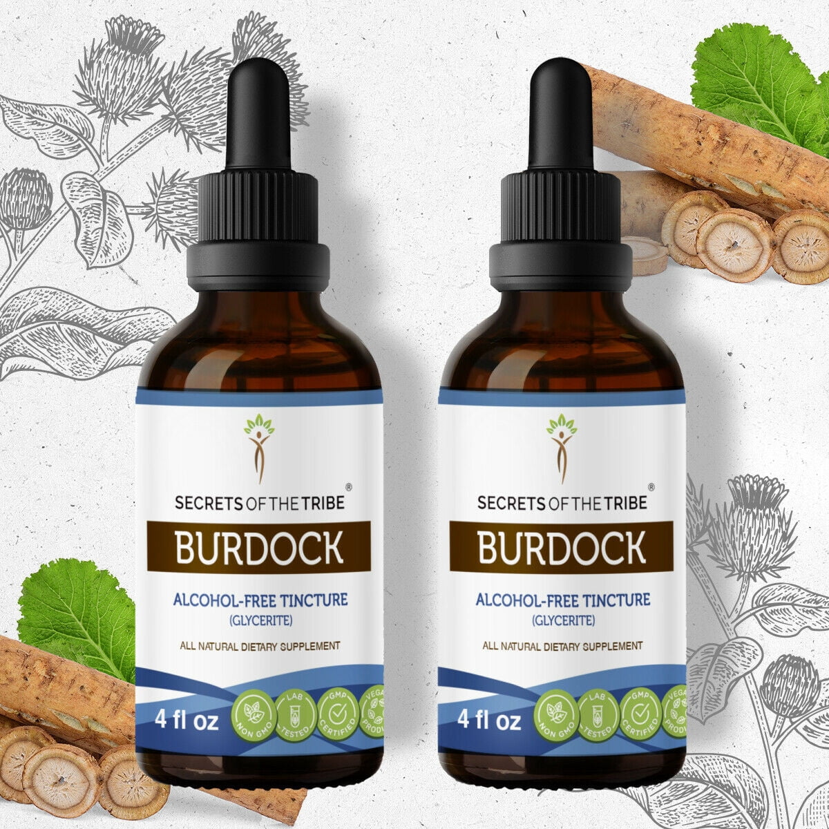 Burdock Tincture Alcohol-FREE Extract, Organic Burdock Arctium Lappa ...