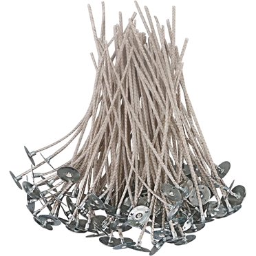 Hearts and Crafts Pre-Waxed Natural Cotton Wicks, 100 6" Wicks ...