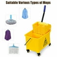"Resenkos 21 Quart Large Mop Bucket, Side Press Wringer, Rubber Swivel ...