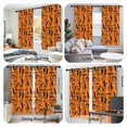 Basketball and Silhouette Orange Blackout Curtains,Triple Weaved Fabric ...