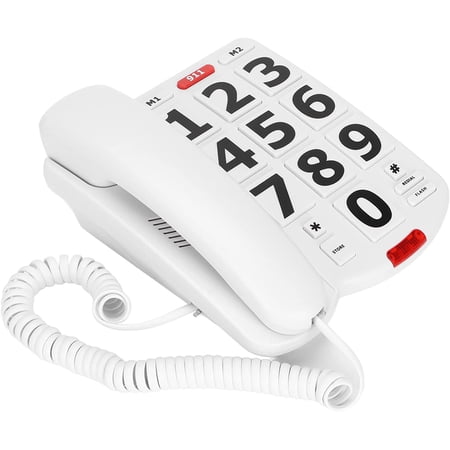 Corded Phone,Big Button Senior Landline Phones for Impaired Hearing and ...
