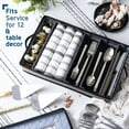 StorageBud Flatware Dinnerware Storage Container Set, Securely Padded ...