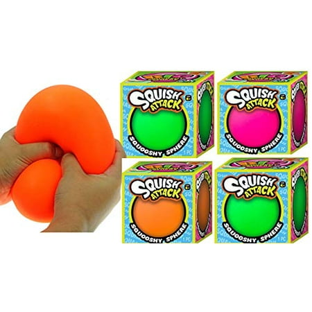 Giant Stress Ball Stretchy Squishy Soft 4" (4 Units) Squish Attack by ...