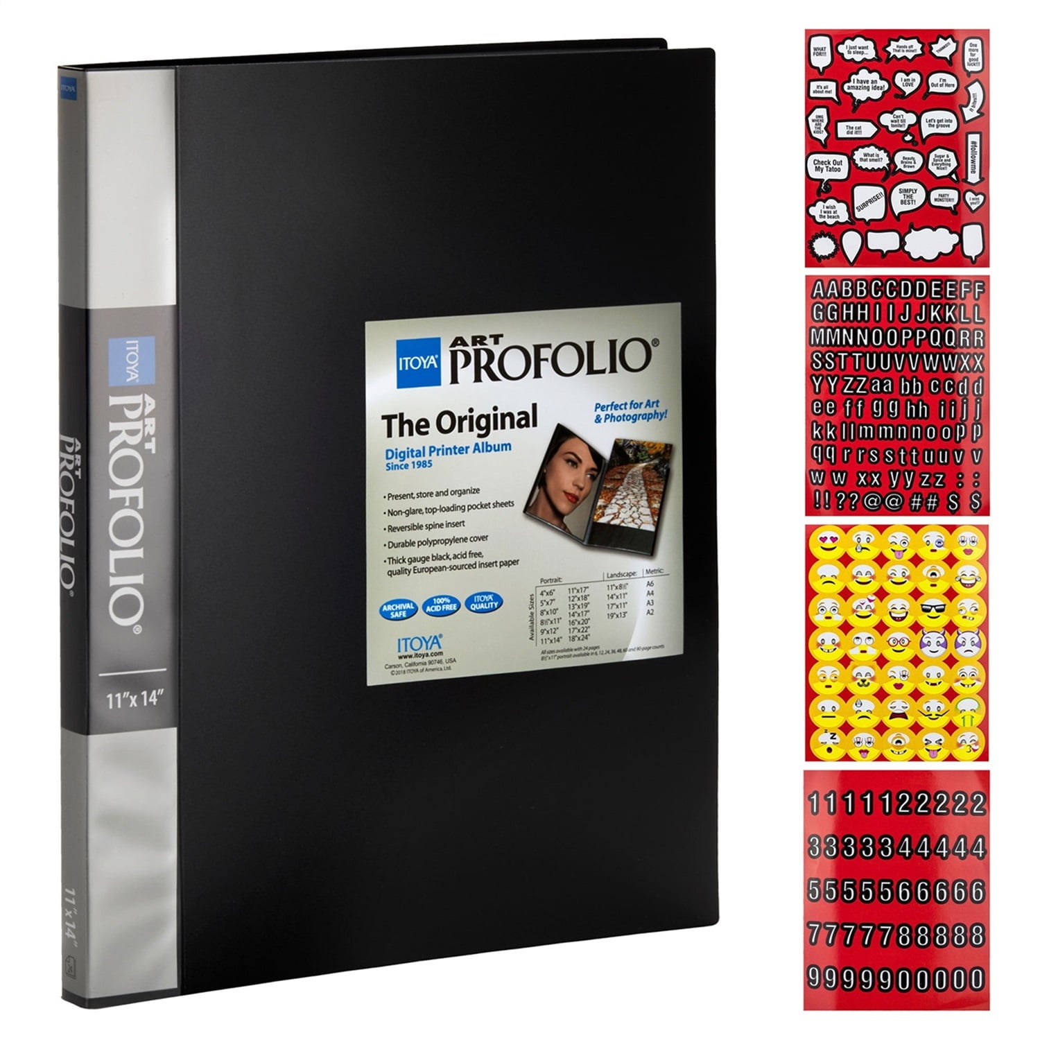 Itoya Art Profolio Storage Display Book 11" x 14" | 24 Pages/48 Views ...