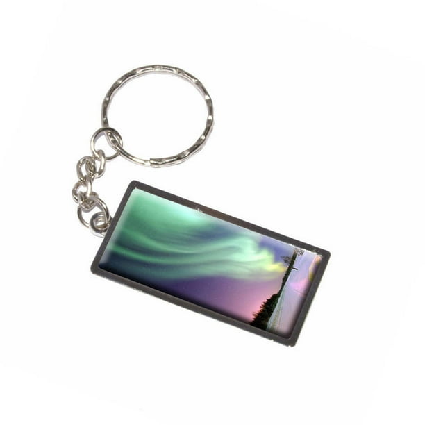 Aurora Borealis Alaska Sky Keychain Key Chain Ring - Walmart.com