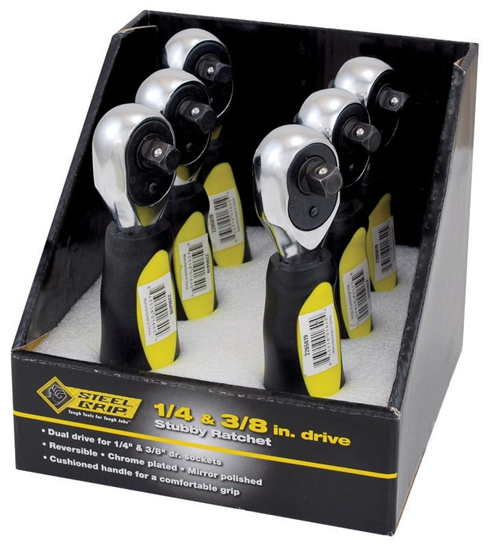 Steel Grip Ratchet Counter Top Display 1/4 " & 3/8 " Drive 3/8 " Chrome ...