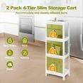 4-Tier Plastic Storage Shelf Unit, White, Holds up to 22 lb Per Shelf ...