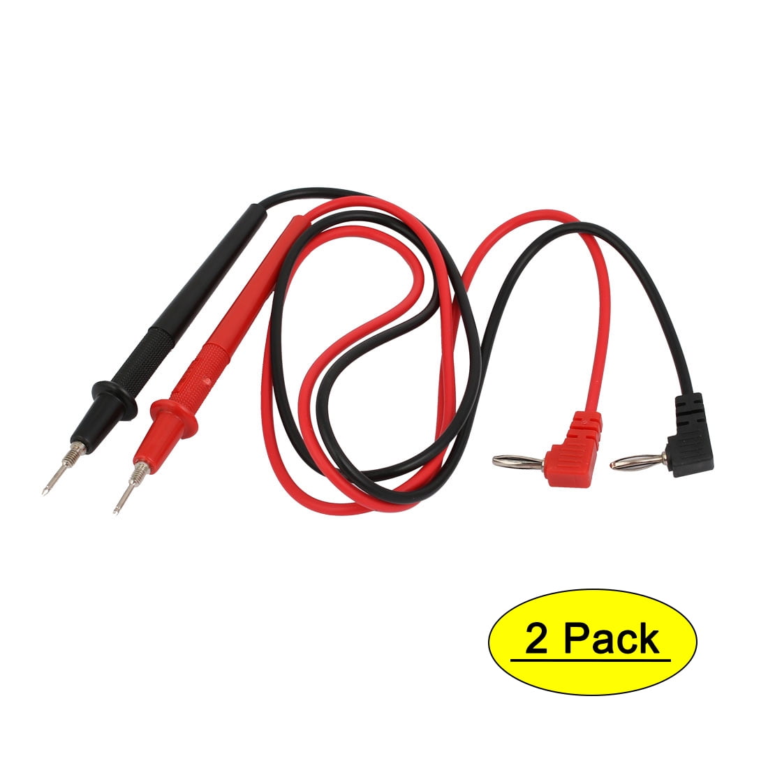 2 Pcs 4mm Multimeter Volt Testing Probe Tester Wire Cord Red Black ...