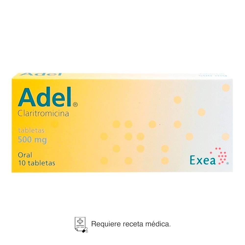 Adel Claritromicina 500 mg 10 tabletas | Walmart en línea