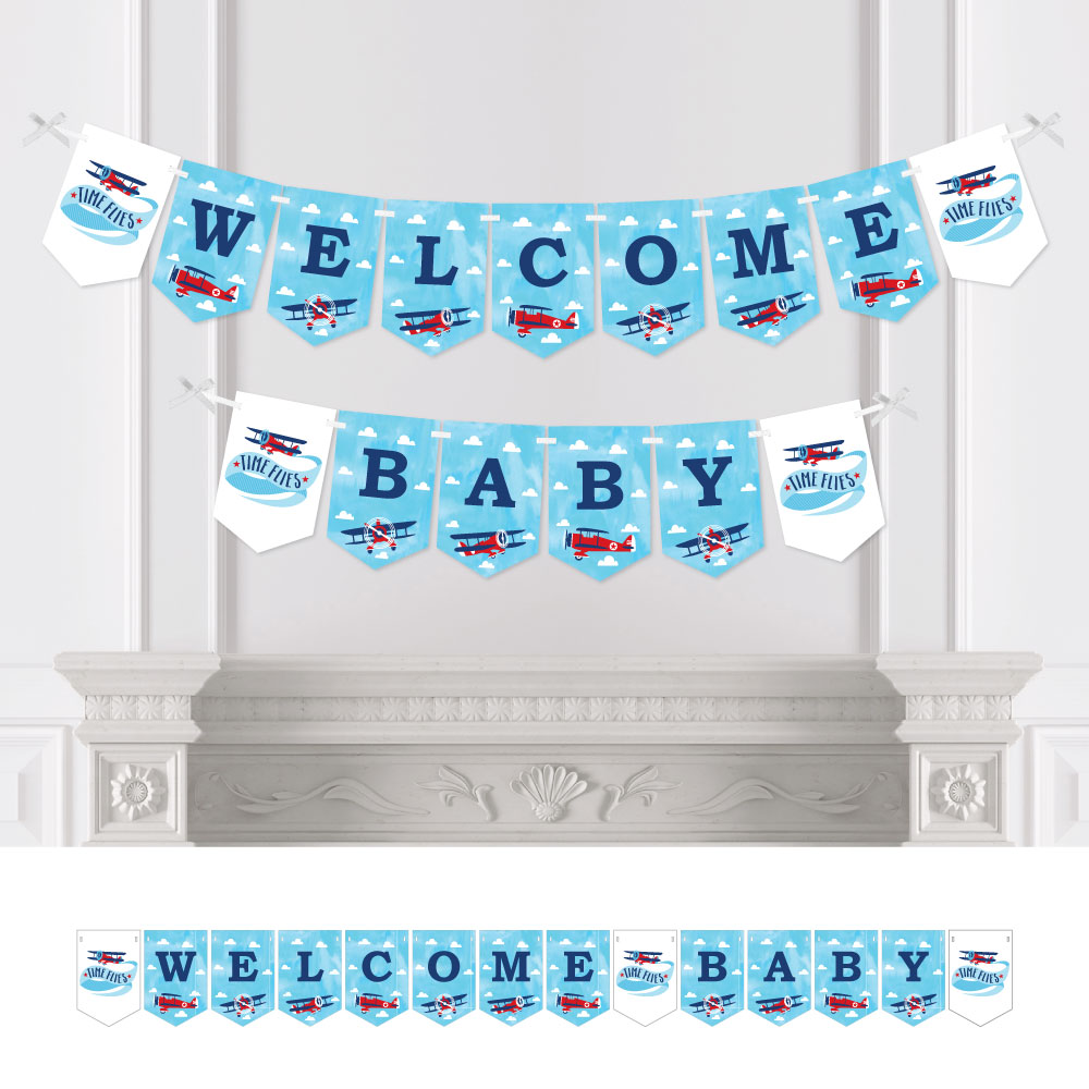 Airplane Baby Shower Printable Decorations | Shelly Lighting