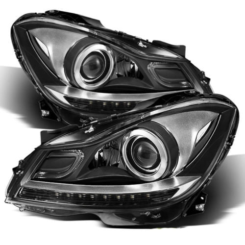 For 12-15 Mercedes Benz C63 AMG 2dr W204 TD DRL LED Projector ...