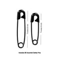 Hello Hobby Assorted Size Black Steel Safety Pins 80 Count