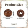 200Pcs Round Natural Wood Beads Dyed Lead Free BurlyWood 10x9mm Hole: 2 ...