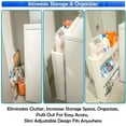 5 Star Super Deals Slim Rolling Storage Cart, 3 Tiers, Adjustable White ...
