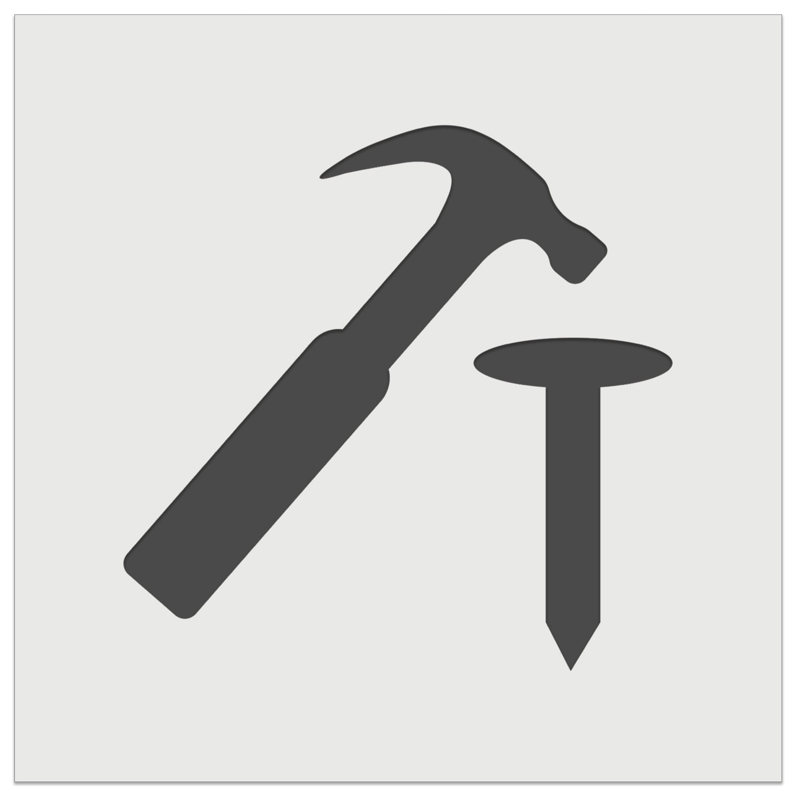 Hammer and Nail Construction DIY Cookie Wall Craft Stencil - 5.5 Inch ...