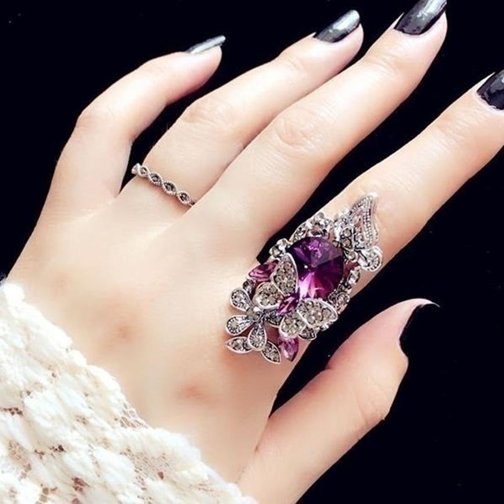 Click here for Rkstn Rings For Women Fashion Jewelry Retro & Amet... prices