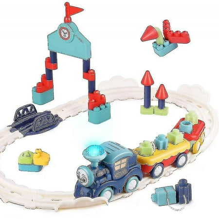 Musical Train Set Toys Toddler Electric Railway Toy Train W/ Track ...