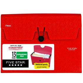 Five Star 2 Pocket Plastic Folder with Prongs Blue - Walmart.com