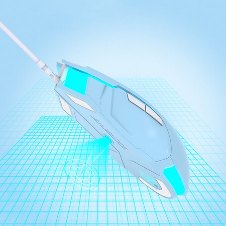 Ajazz AJ52 Wired 7-Key Gaming Mouse LED RGB Backlit Ergonomic RGB ...