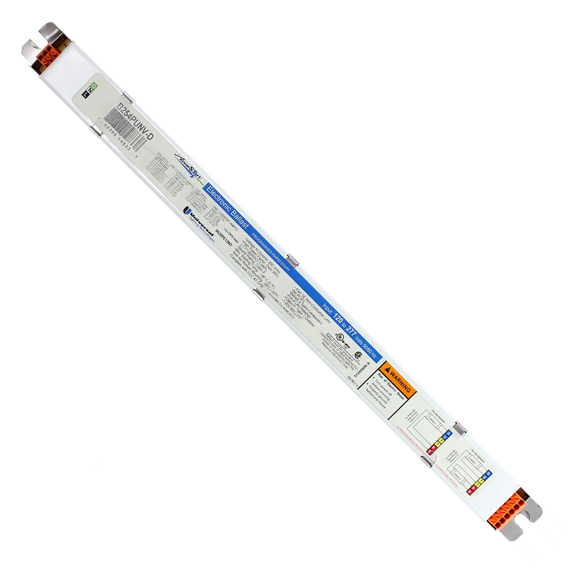 Universal AccuStart 5 B254PUNV-D - 2 Lamp Fluorescent Ballast - F54T5 ...