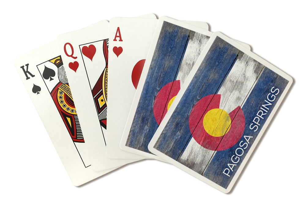 Pagosa Springs, Colorado, Rustic State Flag, Lantern Press, Premium ...