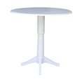 International Concepts Drop Leaf Bar Table in White - Walmart.com