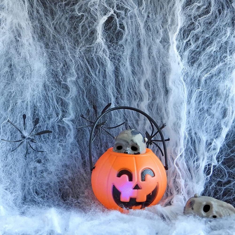 250 sqft Spider Webs Halloween Decorations Bonus with 10 Fake Spiders ...
