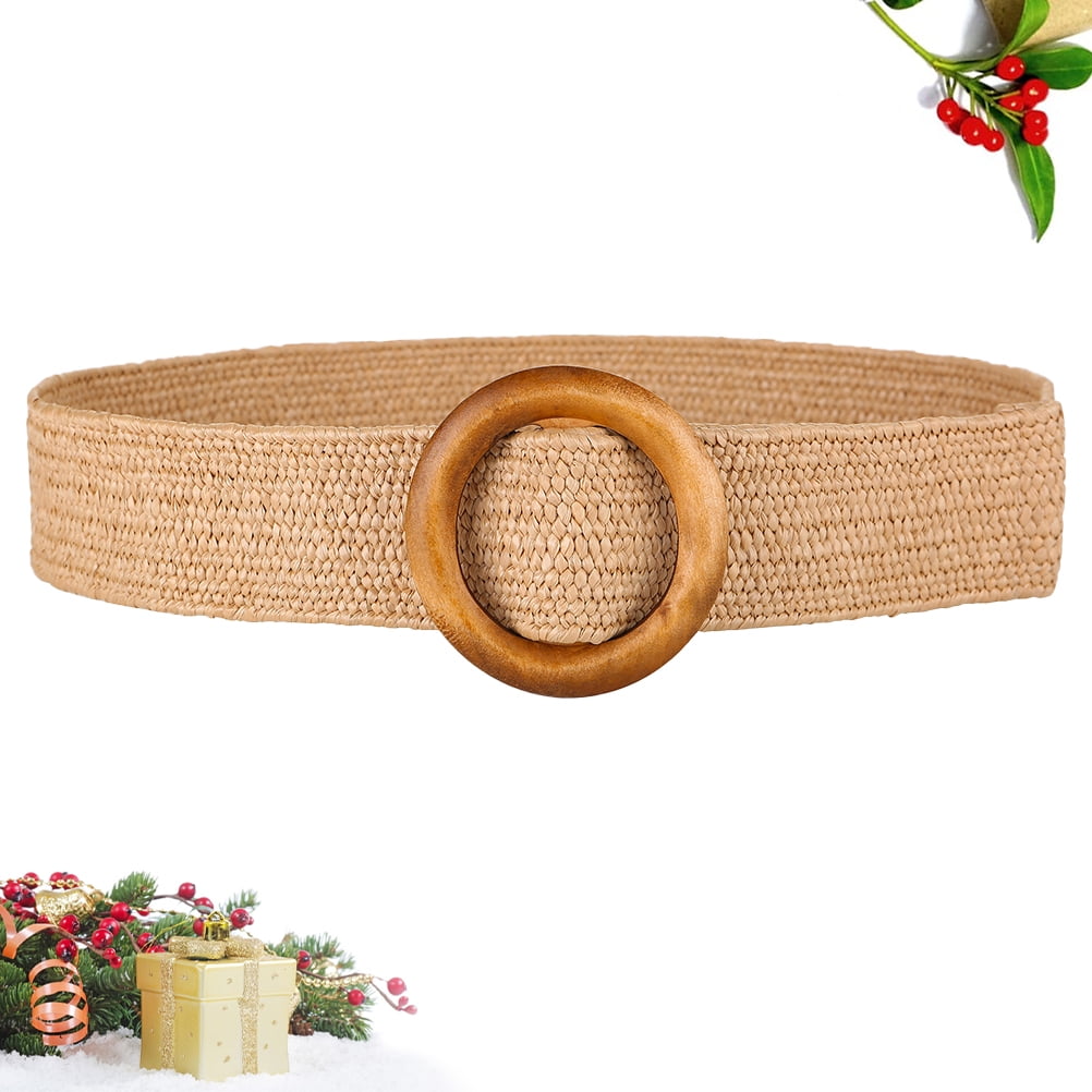 Click here for Healeep Woven Dress Belt For Women Brown Braided W... prices