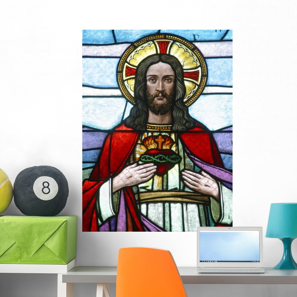 Sacred Heart Jesus Wall Mural by Wallmonkeys Peel and Stick Graphic (36 ...