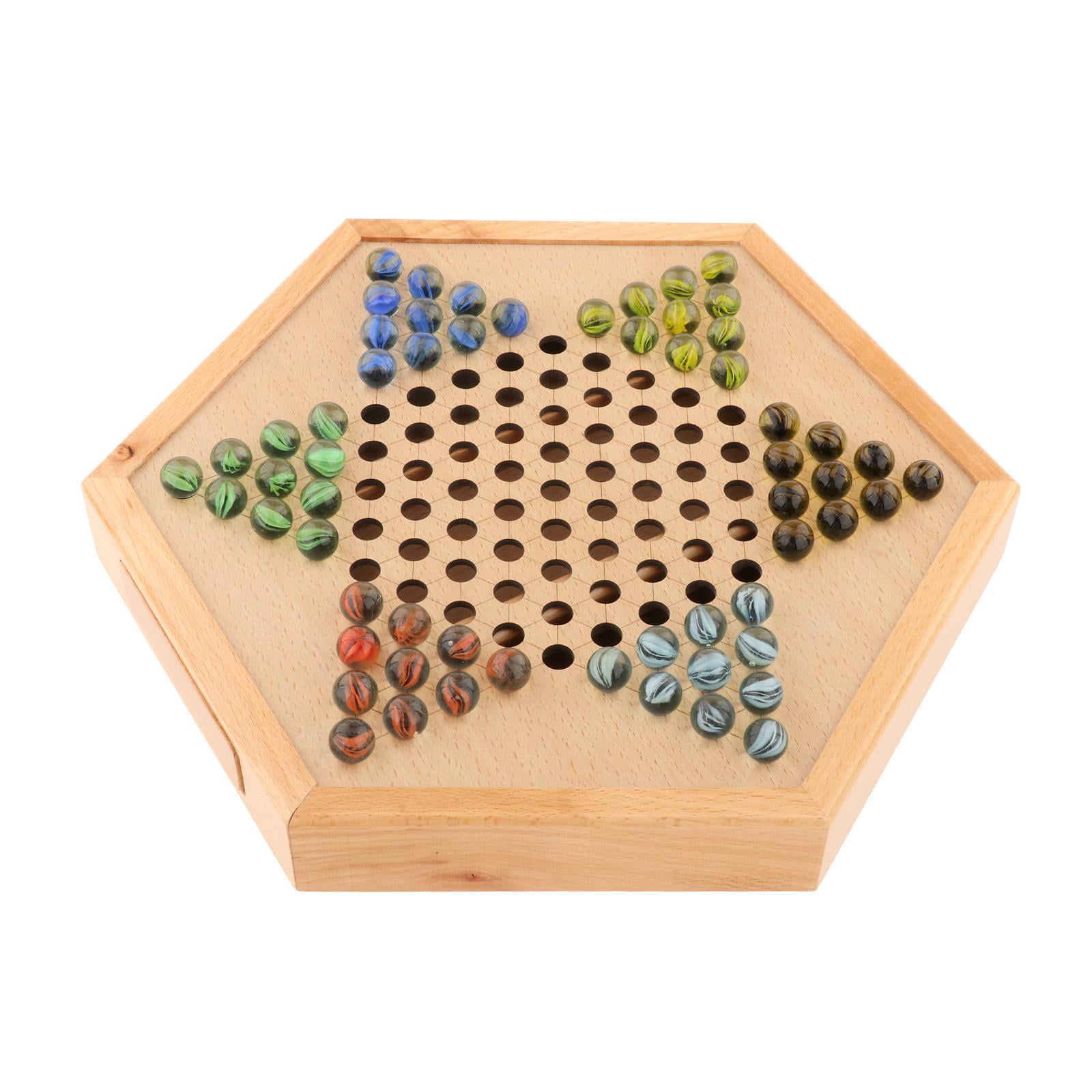Classic Traditional Chinese Checkers Wooden Board Whole Family Adults ...