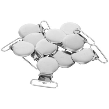 10pcs White Plastic Suspender Soother Pacifier Holder Dummy Clips For ...