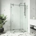 VIGO Winslow 34 in. L x 46 in. W x 74 in. H Frameless Sliding Rectangle Shower Enclosure in ...