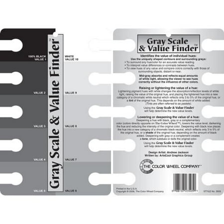 Artist Gray Scale & Value Finder 4" x 6" Card used to Identify Values ...