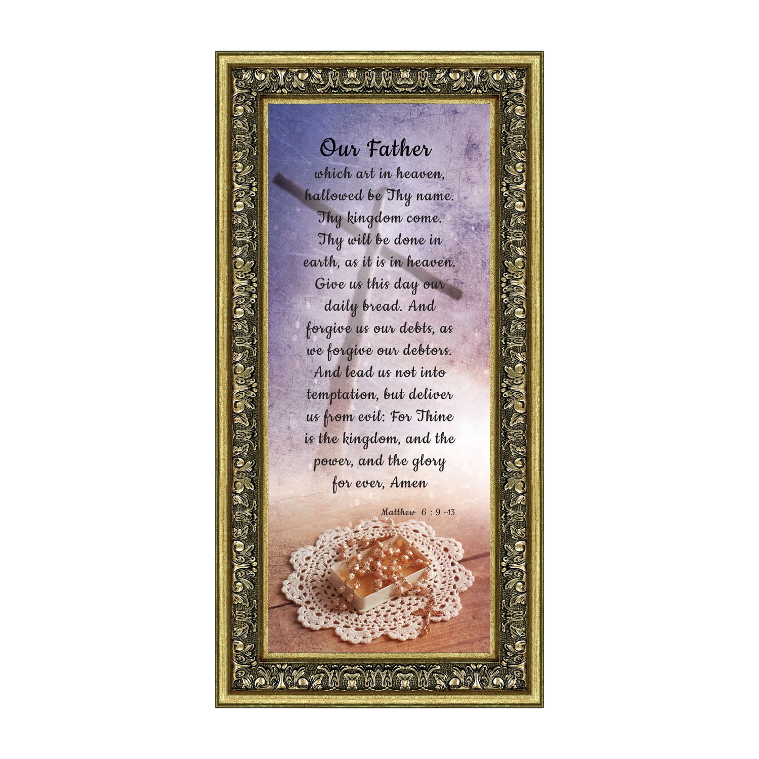 The Lord's Prayer, Our Father Prayer, Bible Verses Wall Decor, 6x12 ...