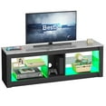 Bestier RGB TV Stand for TVs up to 60" with LED Lights Entertainment ...