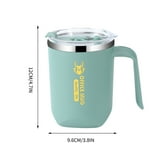 Insulated Coffee Mug with Handle and Lid,Double Wall Stainless Steel ...