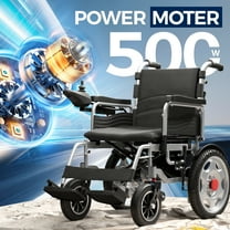 36 lbs Lightweight Foldable Electric Wheelchair for Adults & Seniors ...