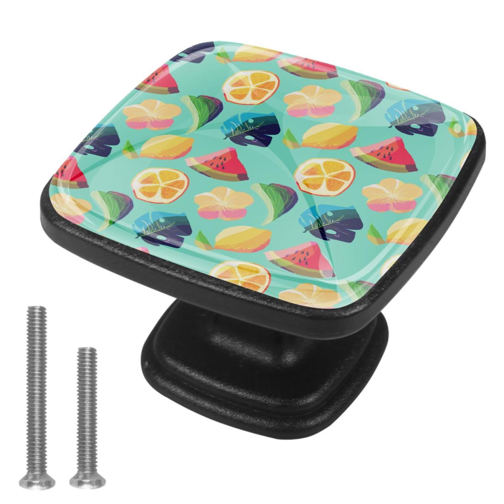 4 Pcs Cabinet Handle Drawer Pulls Simple Tropical Fruits Knobs with ...