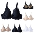 COMVALUE Sexy Fashion Lingerie Bra Straps Back Double Buckle Bra (Khaki ...