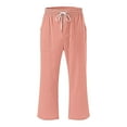 Atinetok Womens Trouser Pants Womens Fragrant Solid Color Loose Women