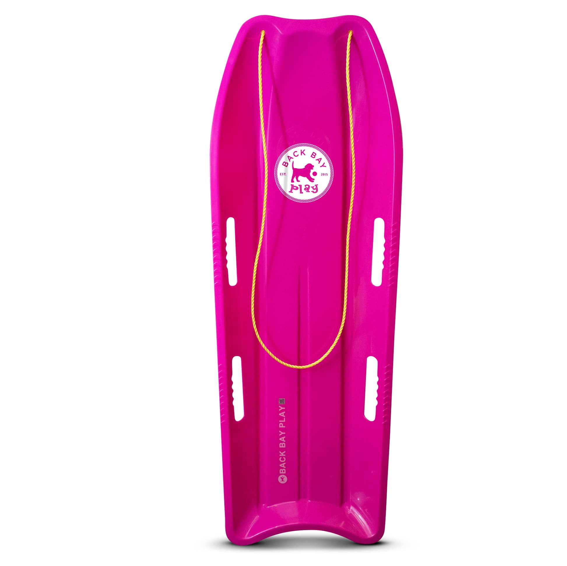 Back Bay Play 47" Snow Sled Racer - Fuschia Pink 2 Person Toboggan with ...
